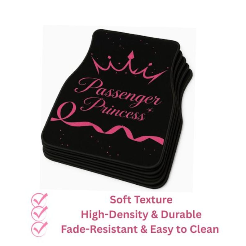 Passenger Princess Car Mat: Universal Fit, Non-slip Nylon - Etsy