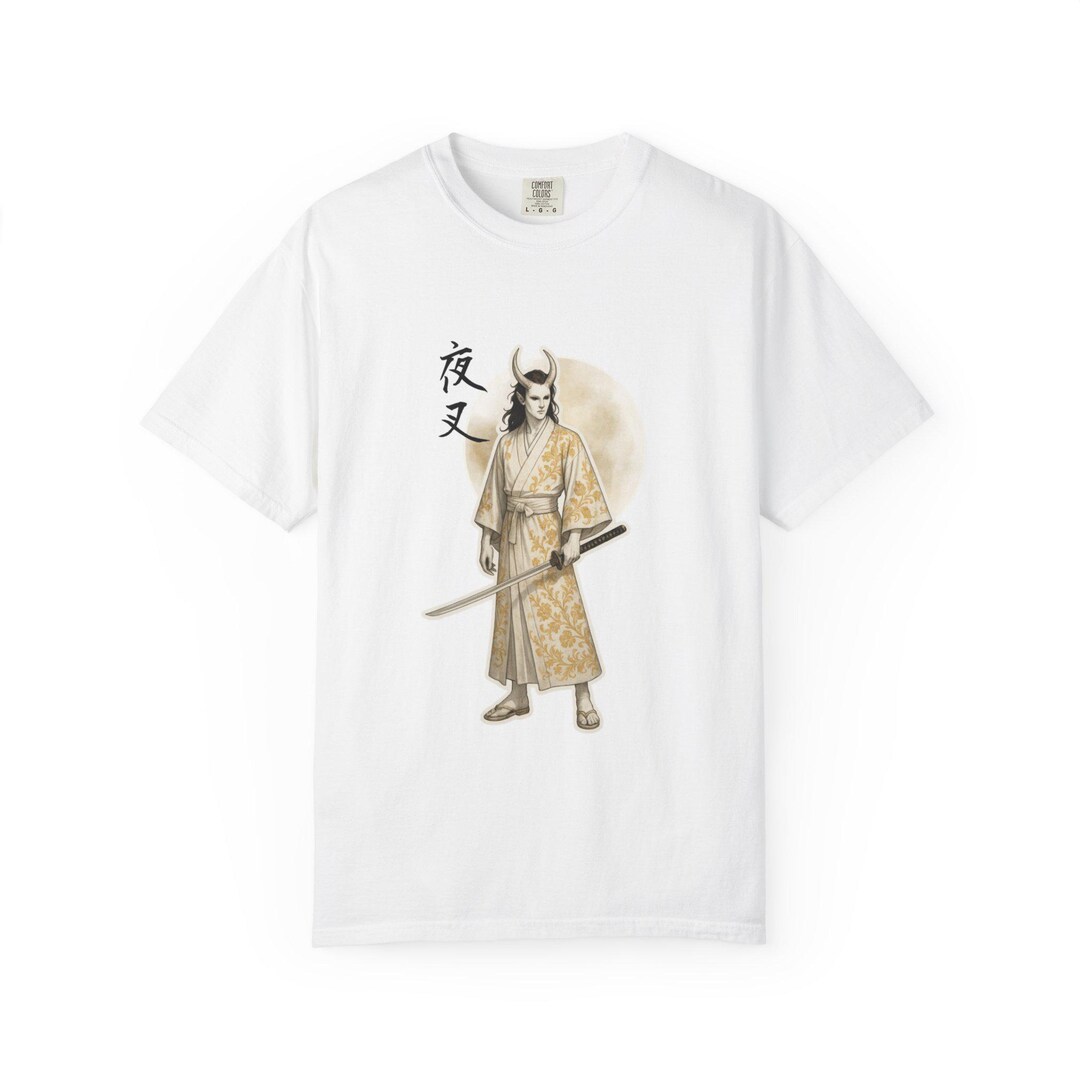Yasha Samurai T Shirt Japanese Oni Art Kimono Warrior Tee With Katana ...