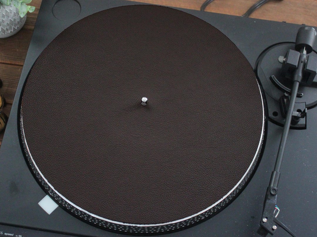 Full Grain Leather Turntable Mat, Turntable Slip Mat, Anti-static ...