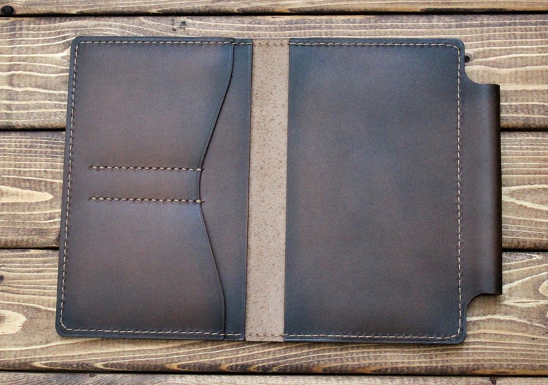 Personalized FIELD NOTES WALLET With a Pen Sleeve, Hand-stitched ...