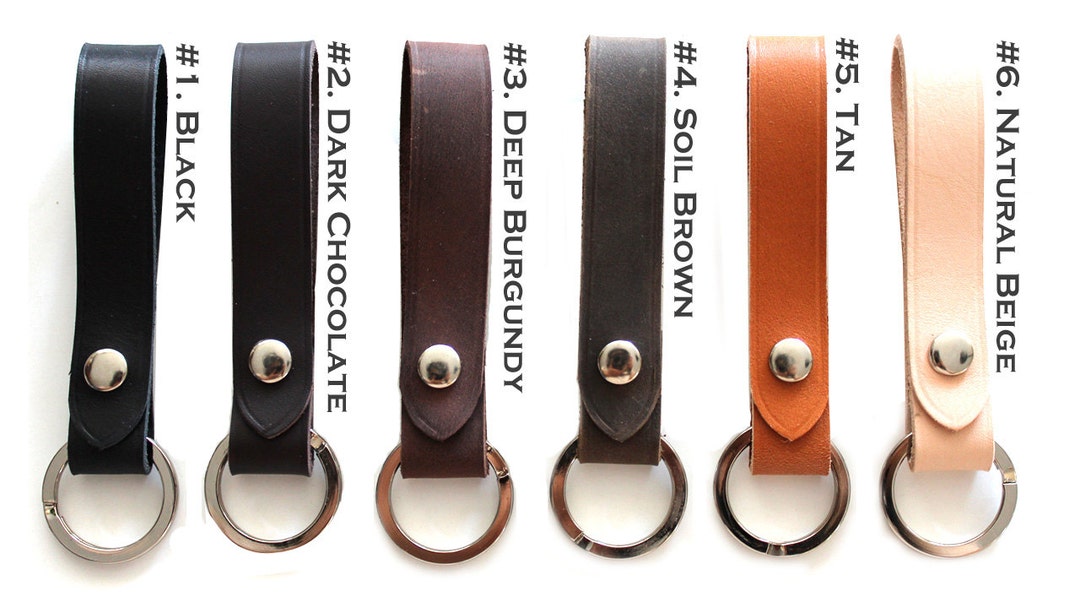 Personalized Leather KEY CHAIN, Key Holder, Key Ring, Attachable to ...