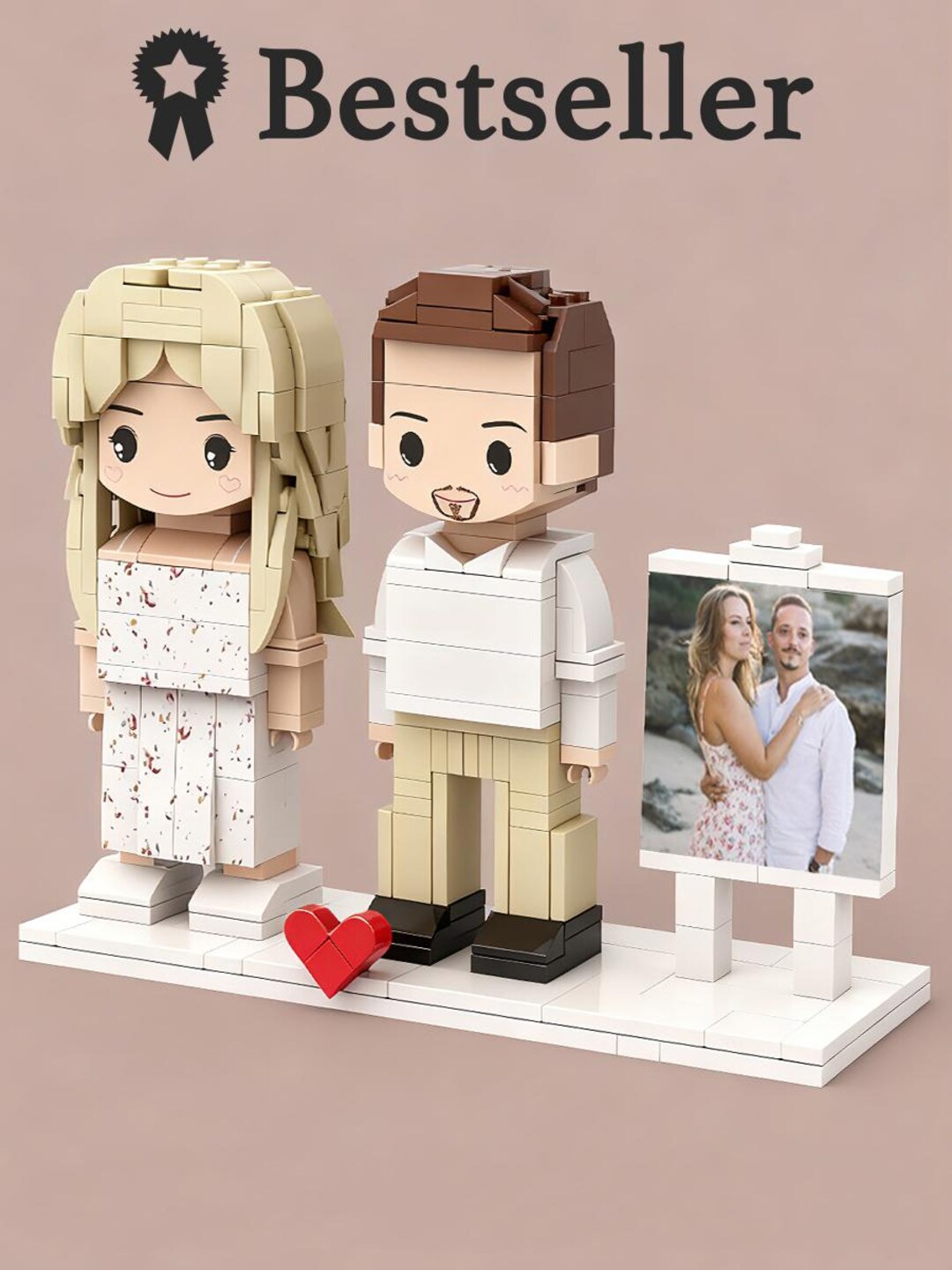 Custom Brick Figures From Your Photo, Personalized Couple Block Gift ...