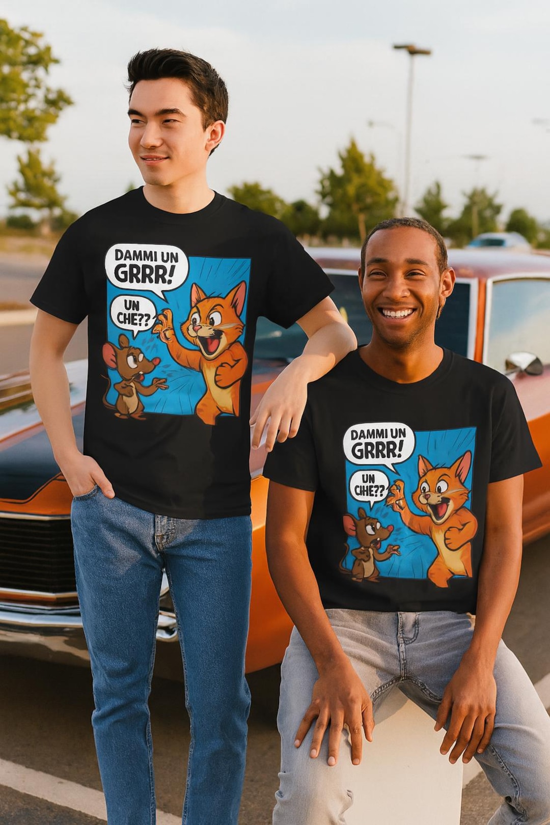 Funny Cat Meme T-shirt – 'grrr' Comic Style Tee – Viral Tiktok Unisex ...