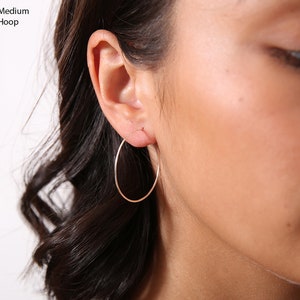 Hammered Hoops in Gold, Silver and Rose Gold in Three Sizes, Hoop ...
