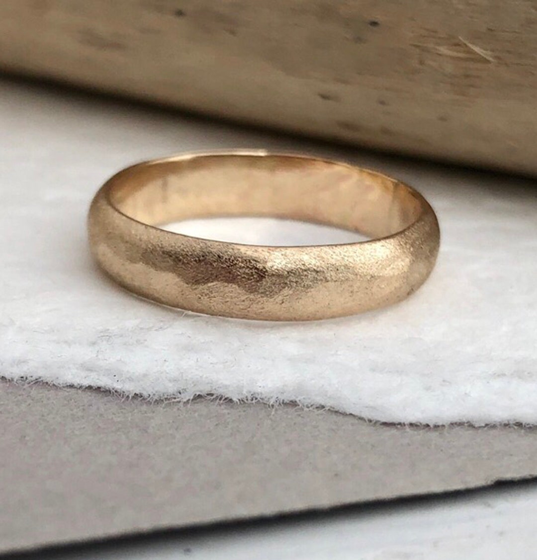 Firestone Band - Gold Band, Wedding Ring, Textured Band, Wedding Band ...