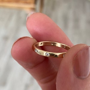 Diamond Studded Wedding Band - Gold Band - Wedding Ring - Diamond ...