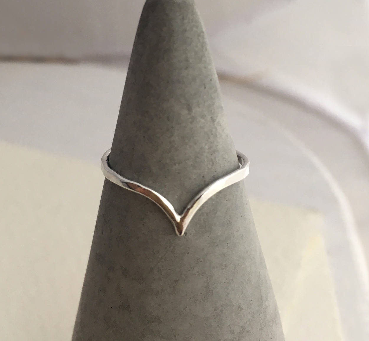 Hammered Wishbone Ring Gold Wishbone Ring Silver Wishbone | Etsy