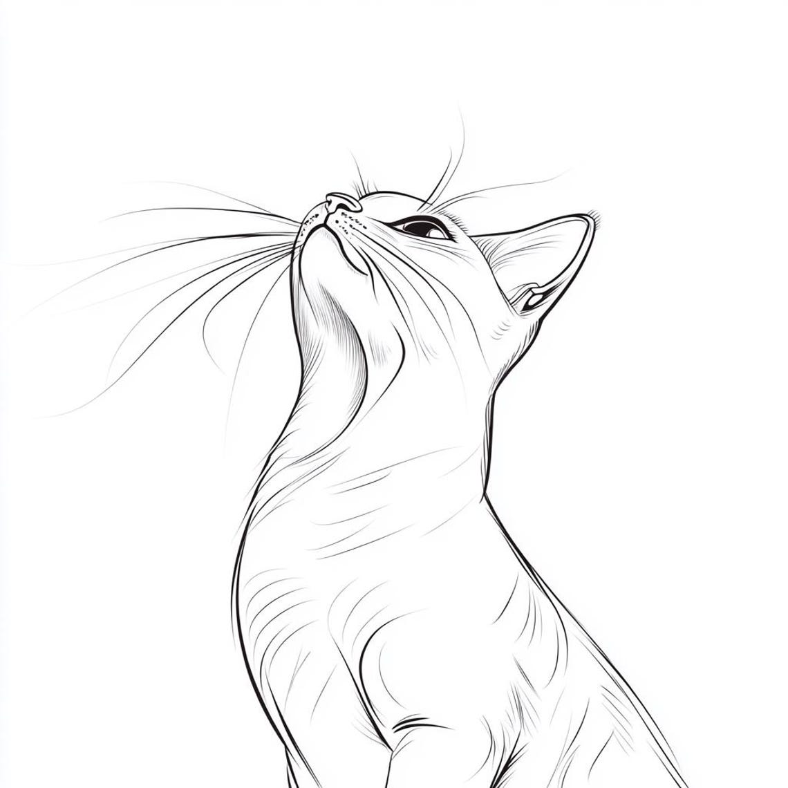 5 Files,illustration of a Cat Drawn With Detailed Linework Svg,kitten ...