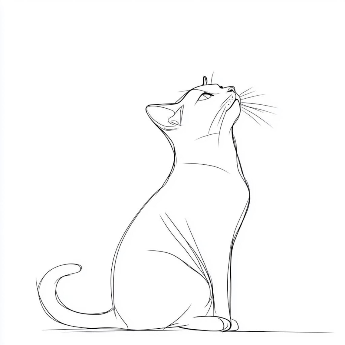 5 Files,illustration of a Cat Drawn With Detailed Linework Svg,kitten ...