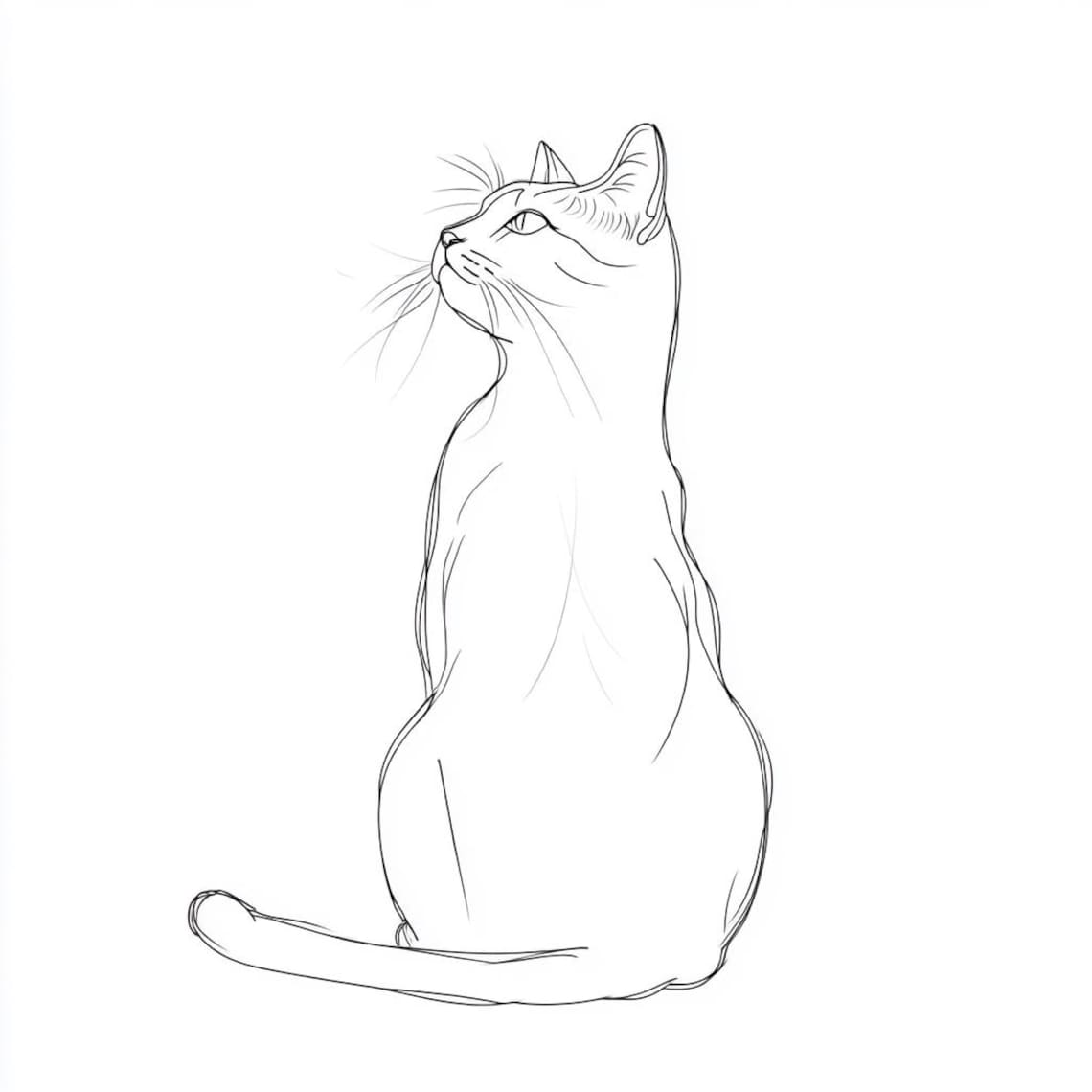 5 Files,illustration of a Cat Drawn With Detailed Linework Svg,kitten ...