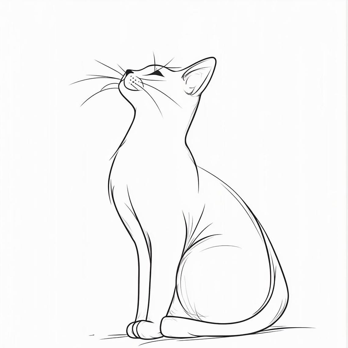 5 Files,illustration of a Cat Drawn With Detailed Linework Svg,kitten ...