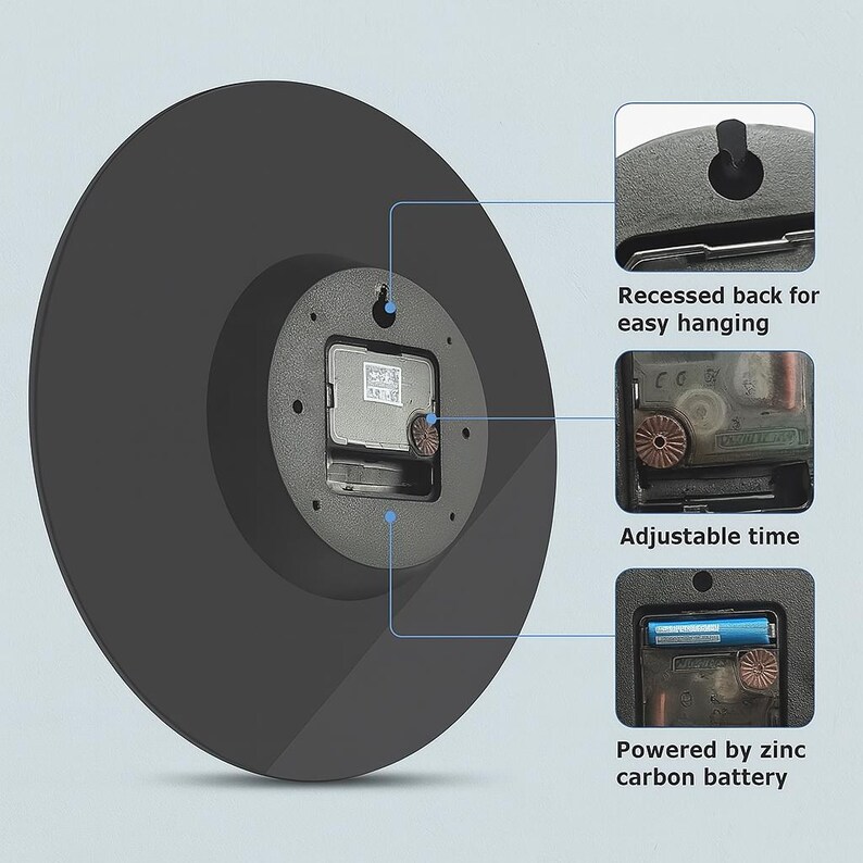 Reverse Wall Clock – Funny Backwards Clock – Counterclockwise Time ...