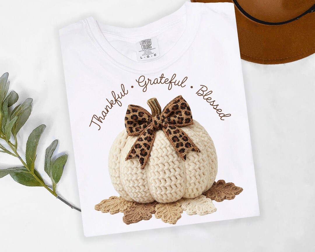 Faux Yarn Grateful Thankful Blessed PNG, Thankful Faux Yarn ...