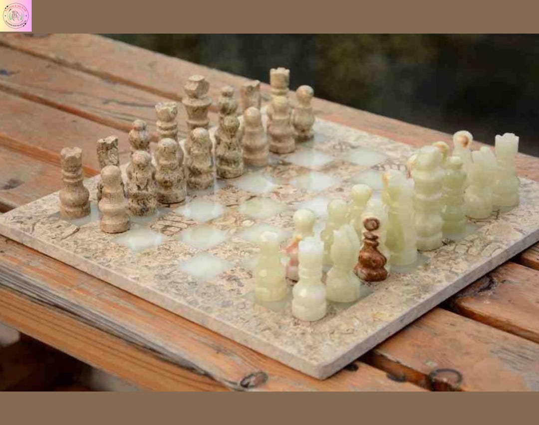 Handmade Marble Chess Set – Handmade Stone Chess Board Game - Etsy