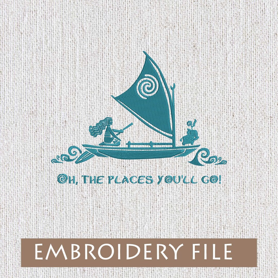 Oh, the Places You’ll Go, Embroidery Design, Sailing Adventure ...