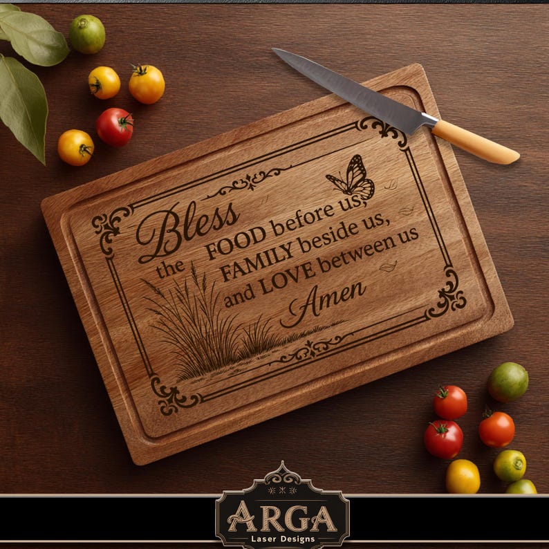 Kitchen Blessing SVG Laser File: Cutting Board Engraving (digital ...
