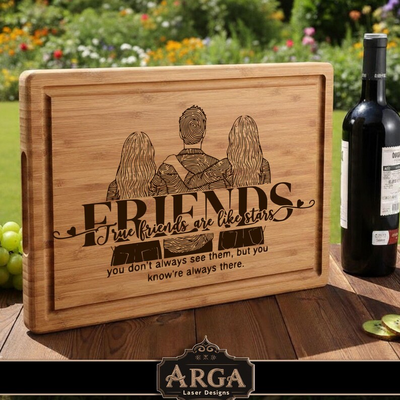 Friends Cutting Board, SVG Laser File, Charcuterie Board Design ...