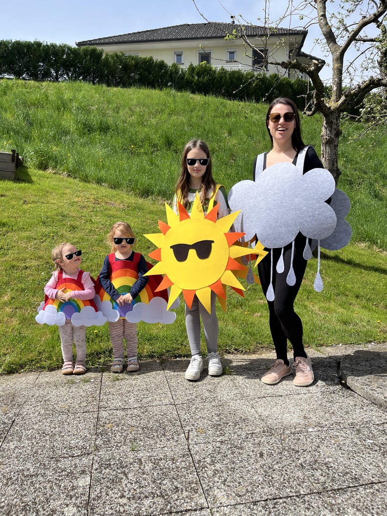 Felt Cloud & Rain Costume: Handmade Kids/adult Dress Up - Etsy