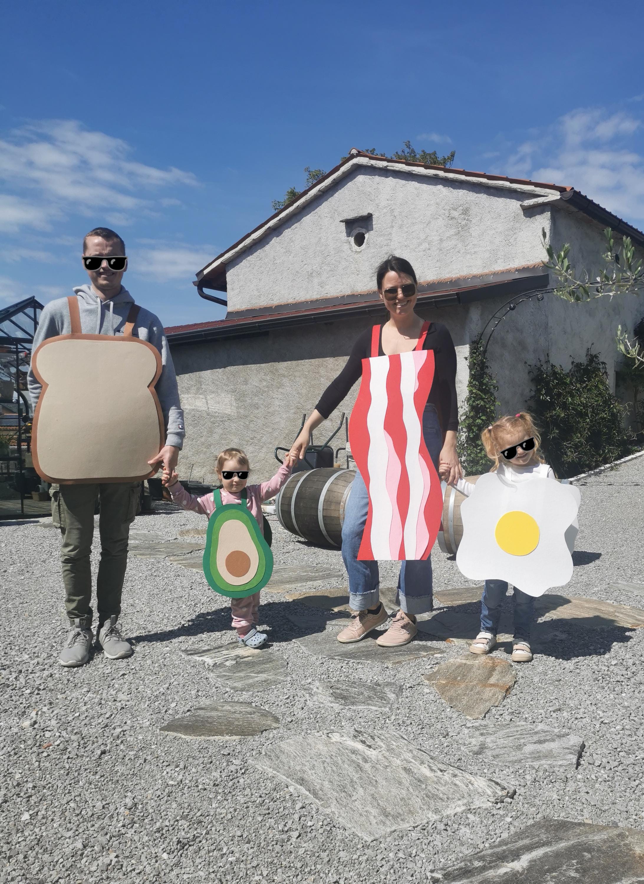 SAMPLE SALE SET Family Handmade Felt Breakfast Costumes / Group Costume ...