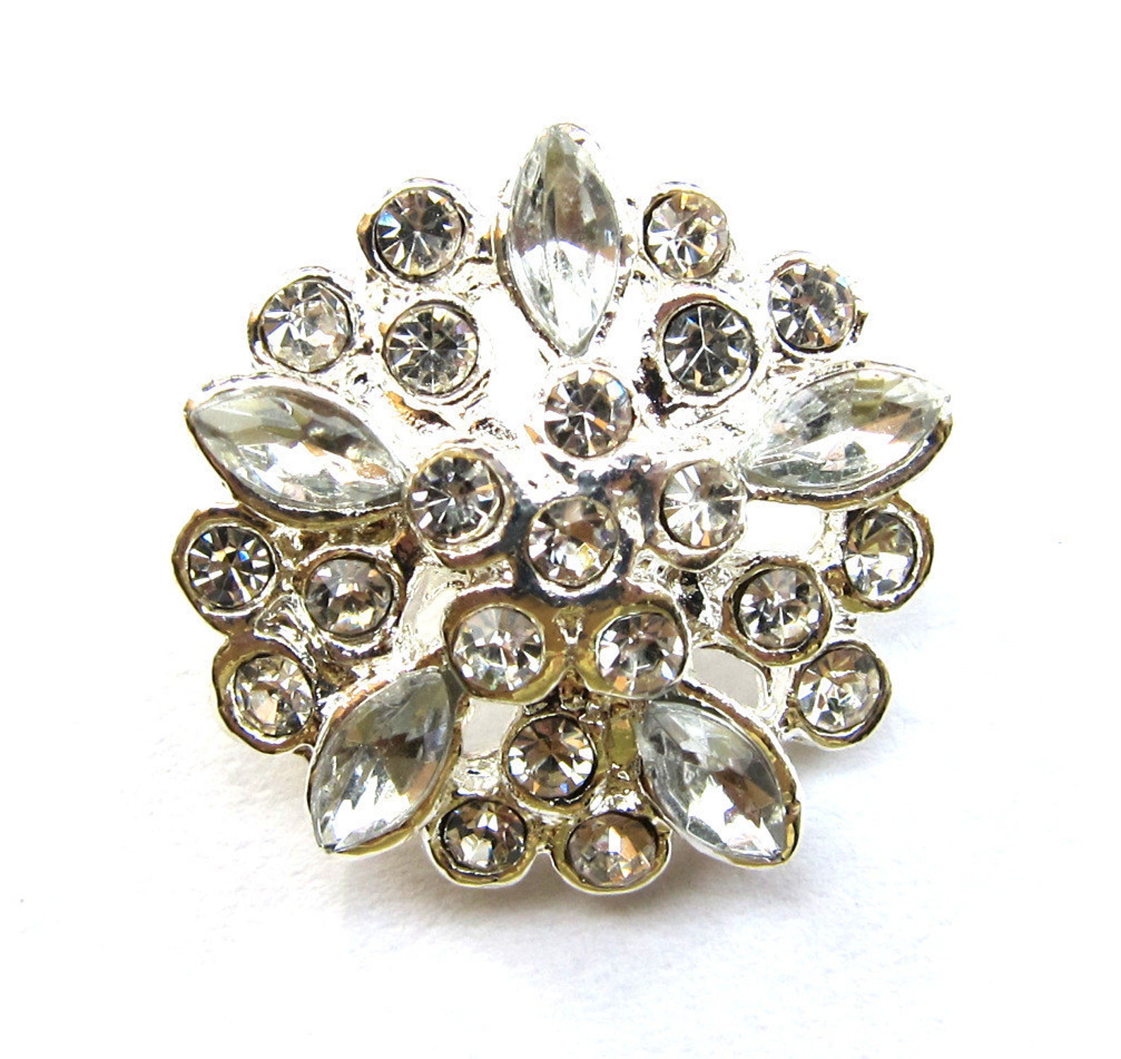 5 Vintage Inspired Rhinestone Buttons for Wedding Invitation - Etsy