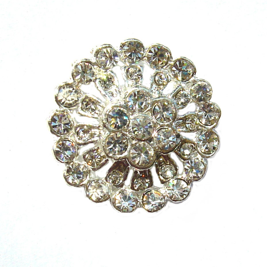 5 Crystal Rhinestone Buttons for Wedding Invitation Cake - Etsy