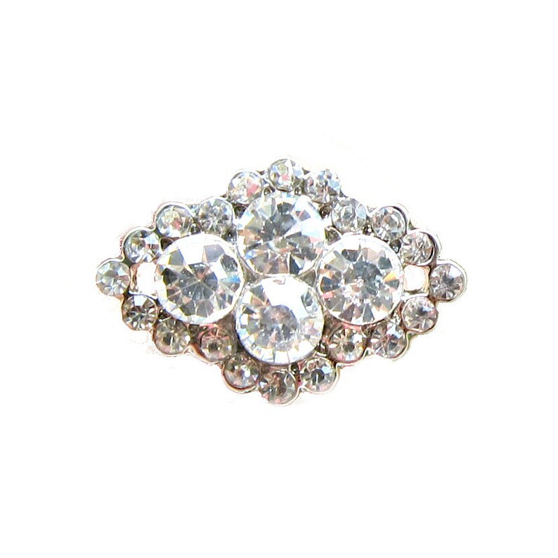 5 Crystal Rhinestone Buttons for Wedding Decoration Invitation - Etsy