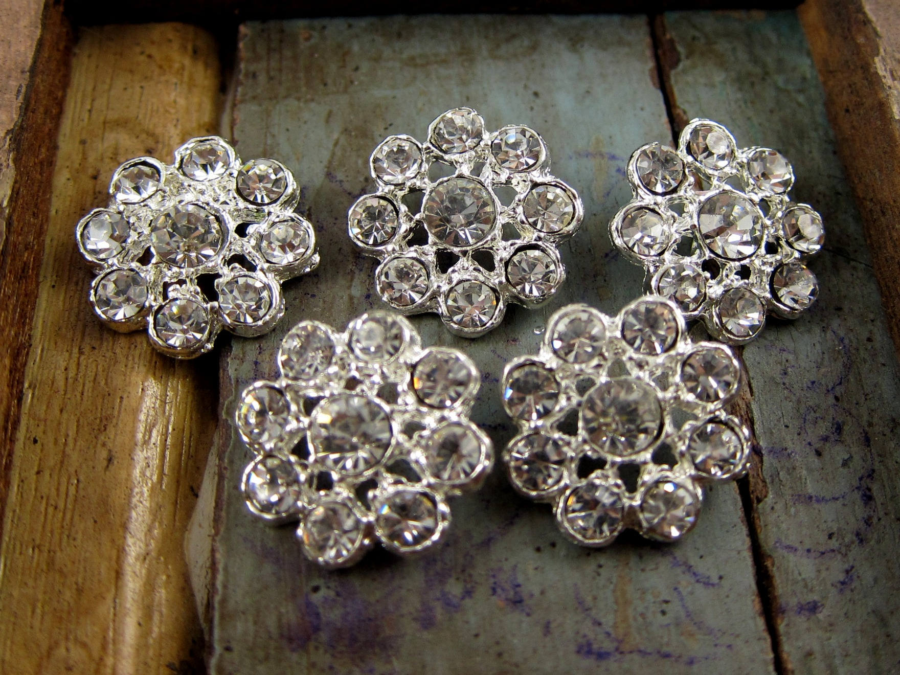 20 botones de cristal de Rhinestone para la decoración de la | Etsy