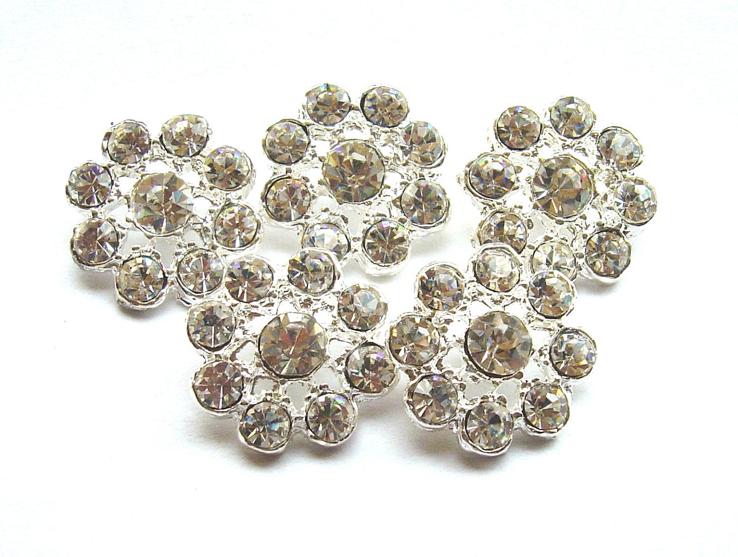 20 botones de cristal de Rhinestone para la decoración de la boda ...