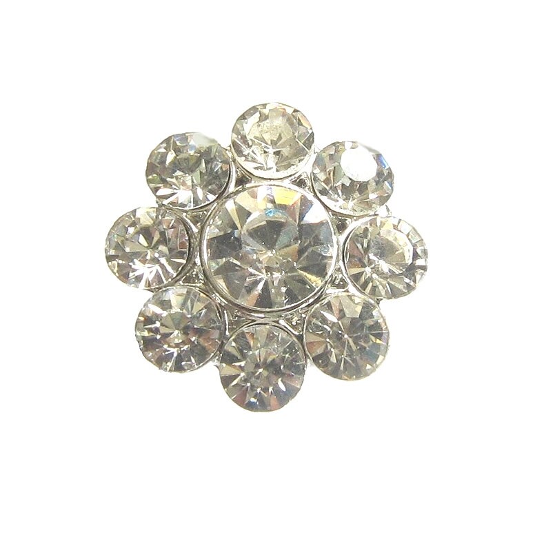 5 Crystal Rhinestone Buttons Round Shape Wedding Invitation - Etsy