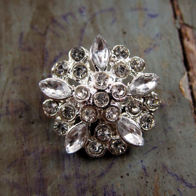 5 Vintage Inspired Rhinestone Buttons for Wedding Invitation - Etsy