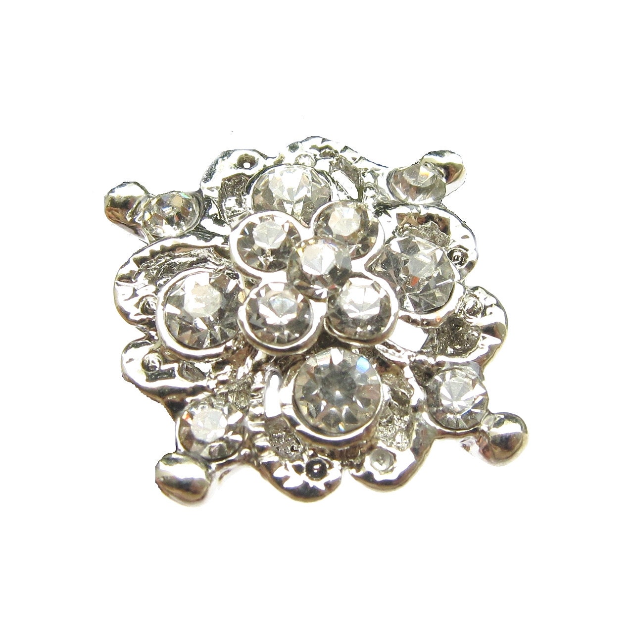 5 Crystal Rhinestone Buttons for Wedding Invitation Card Hair - Etsy