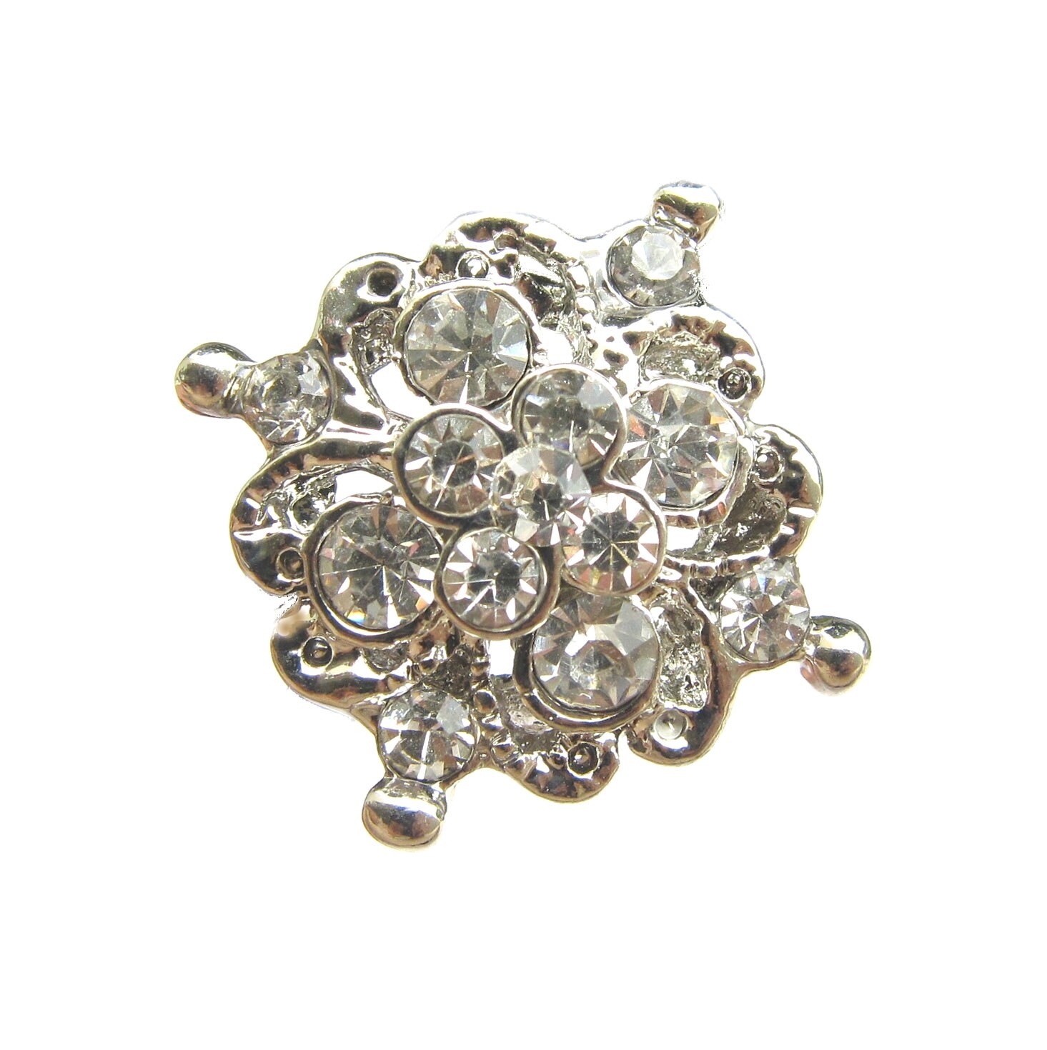 5 Crystal Rhinestone Buttons for Wedding Invitation Card Hair - Etsy