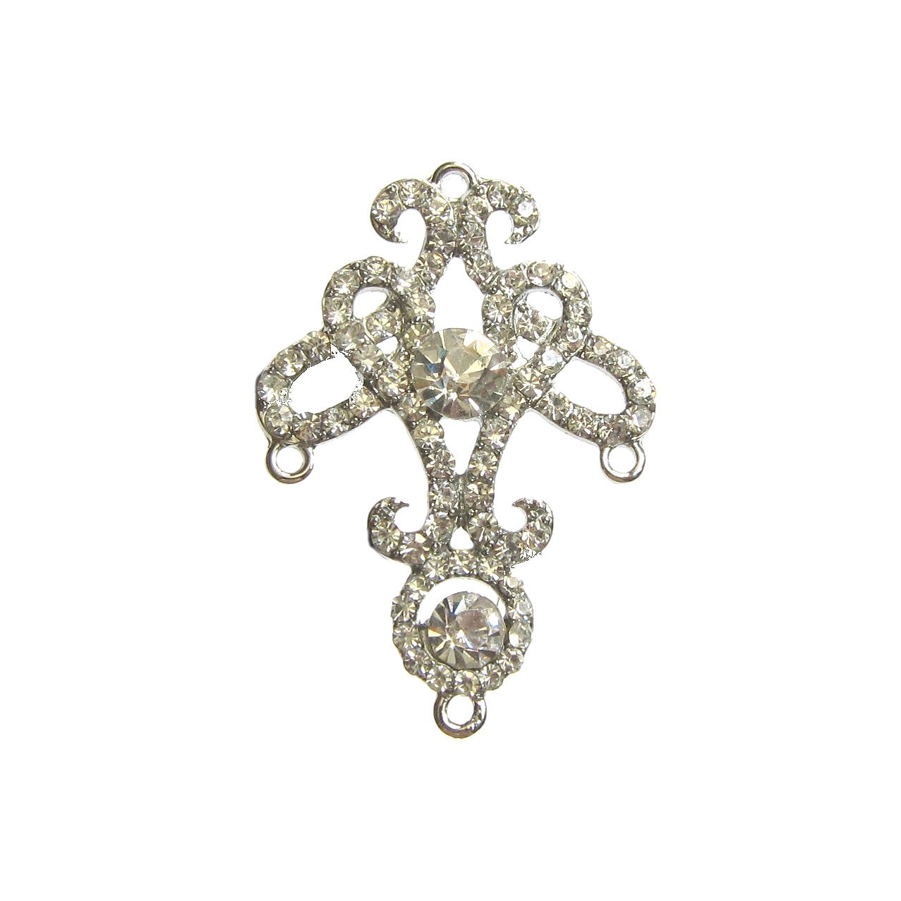 2pc or 6pc Crystal Rhinestone Connector for Wedding Bohemian - Etsy