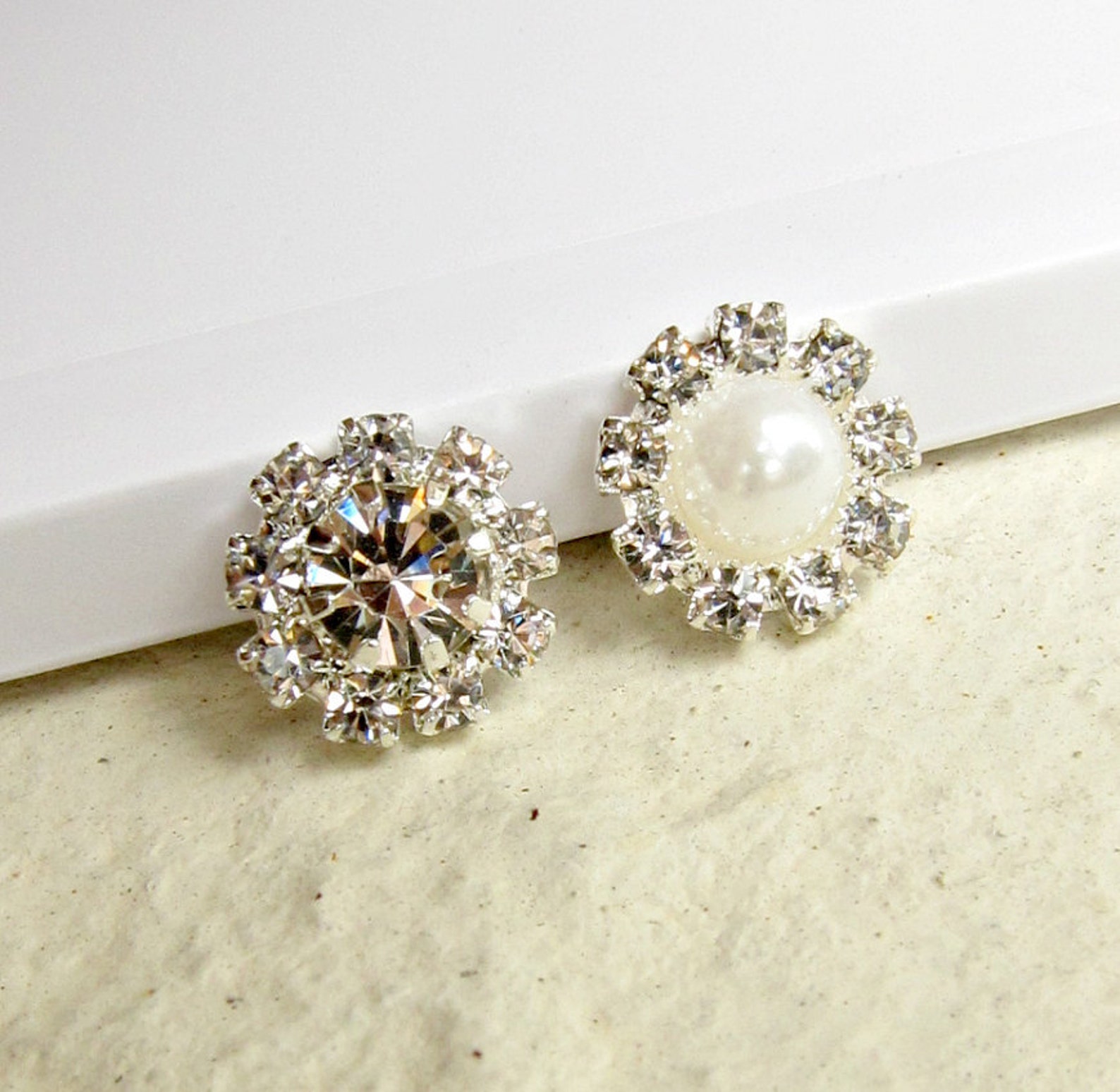 20 Small Crystal Rhinestone Buttons Itty Bitty Button - Etsy