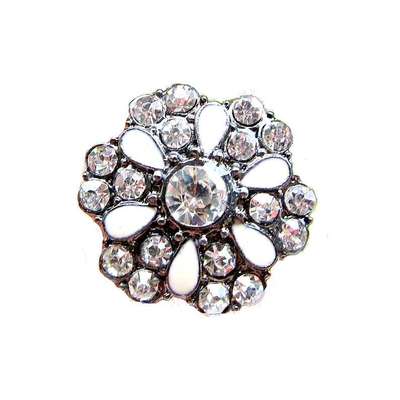 5 Enamel Crystal Rhinestone Buttons Wedding Invitation Card Decoration ...