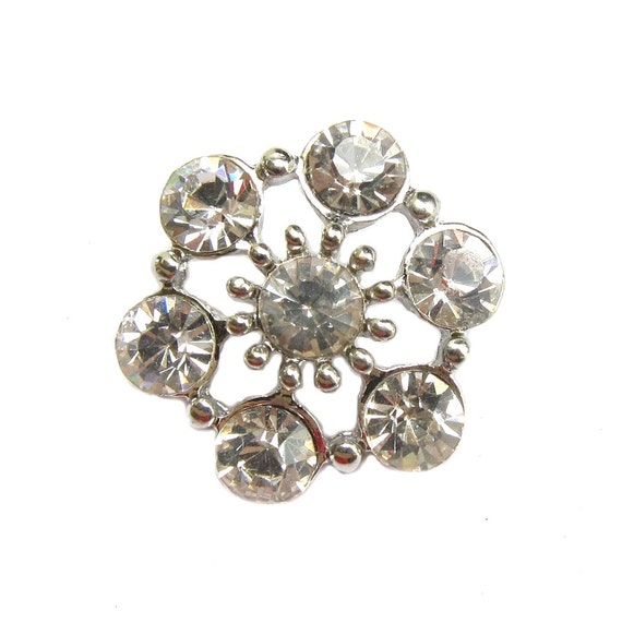 5 Crystal Rhinestone Buttons for Wedding Hair Accessories | Etsy