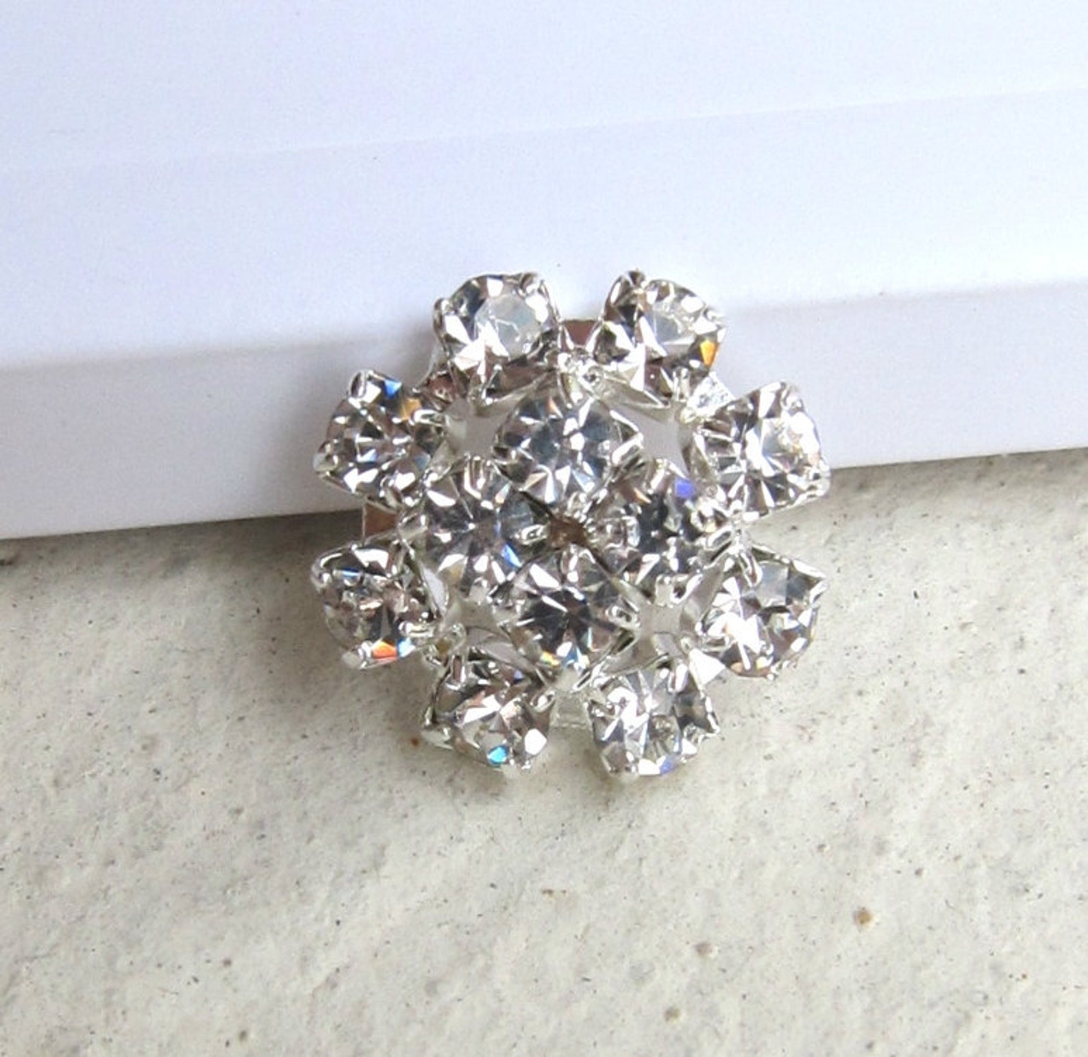 20 Crystal Rhinestone Buttons RB-083 for Wedding Supply Hair - Etsy