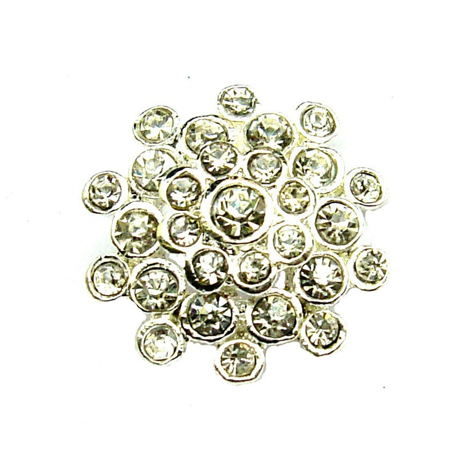 5 Rhinestone Buttons for Wedding Invitation Card Hair - Etsy