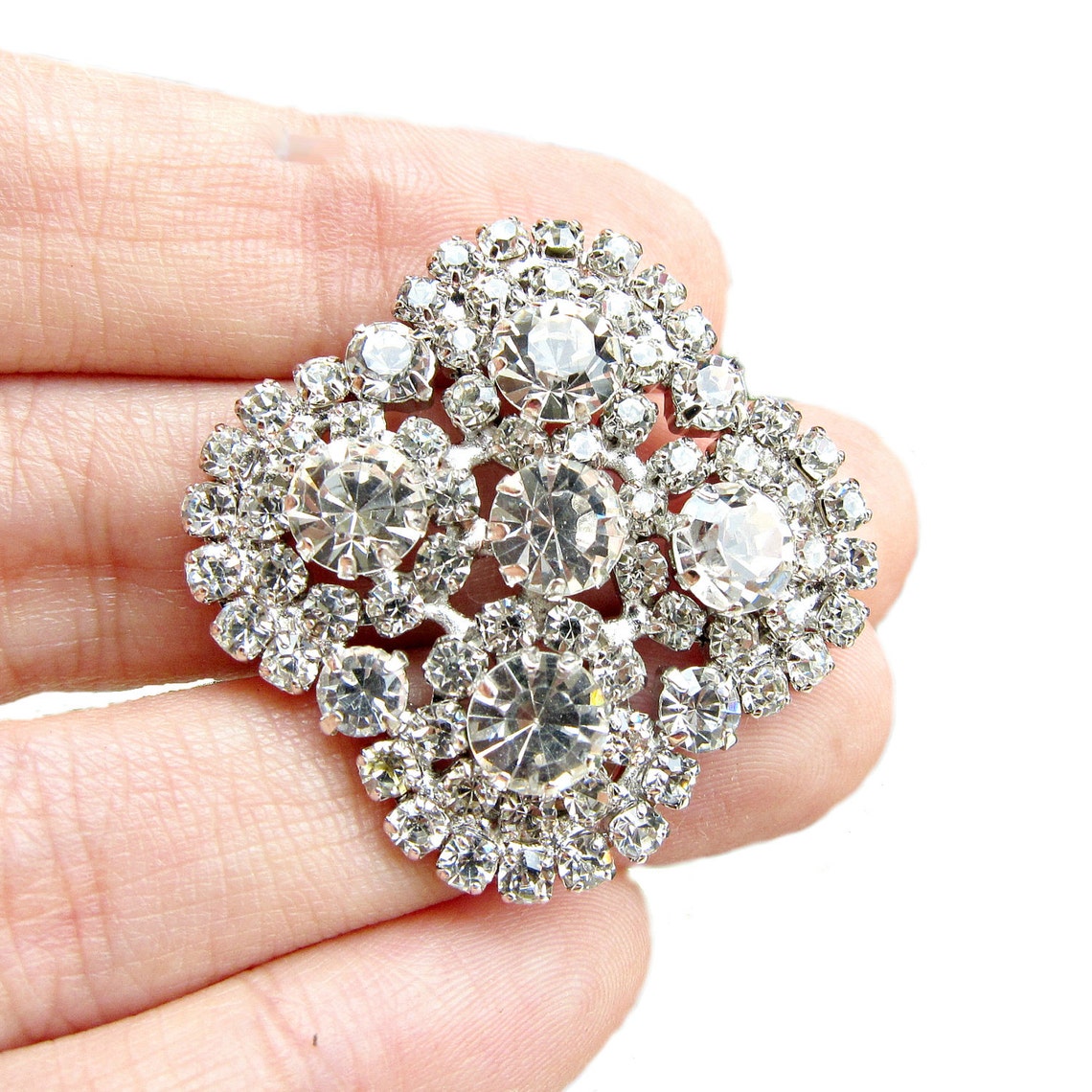 6 Sparkling Crystal Rhinestone Buttons for Wedding Decoration - Etsy