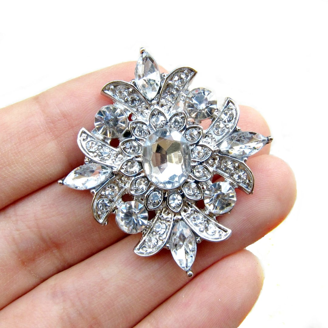 5pc Sparkling Rhinestone Buttons for Wedding Invitation Card ...