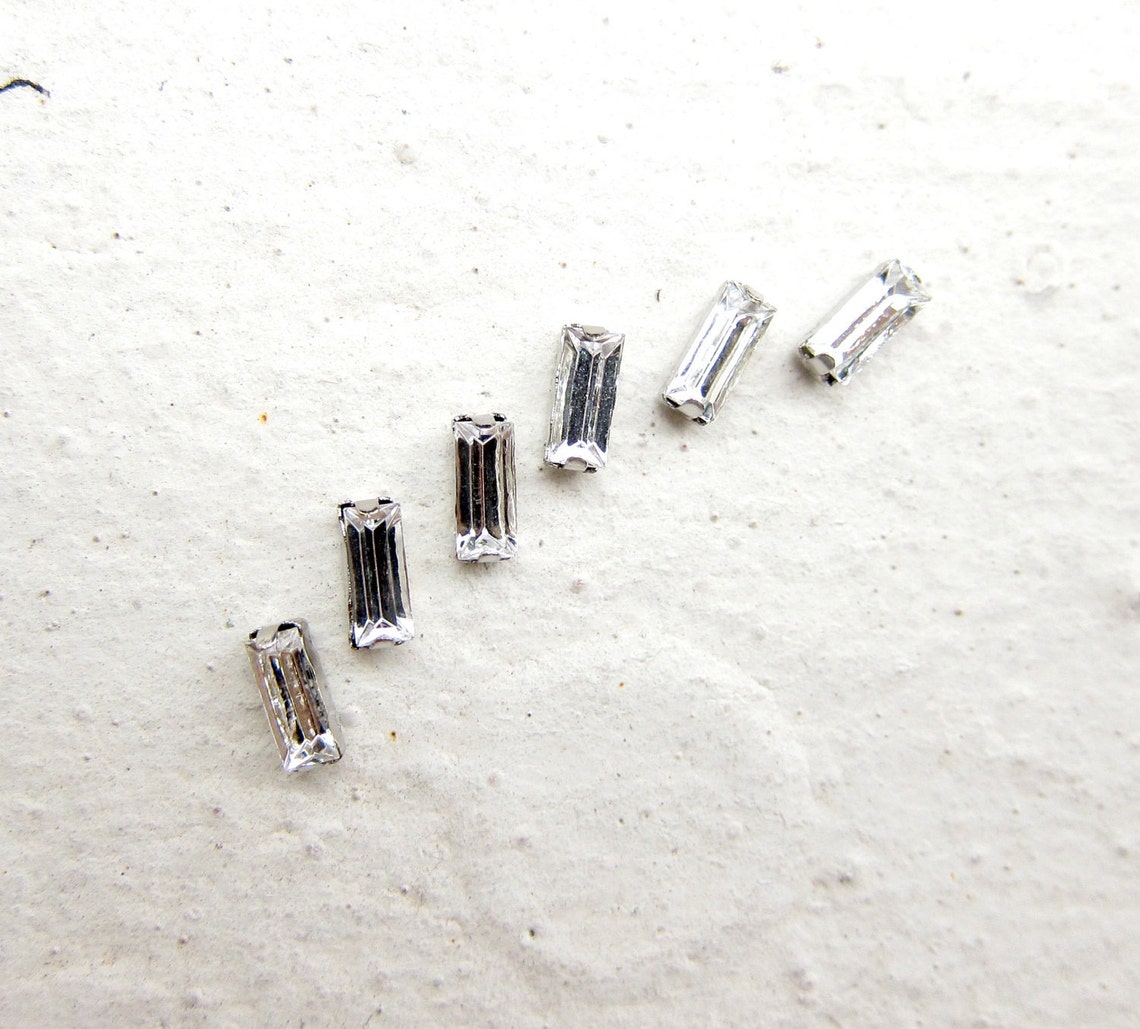 50 Rose Montees Rectangle 7mm X 3mm Rhinestone Beads for | Etsy