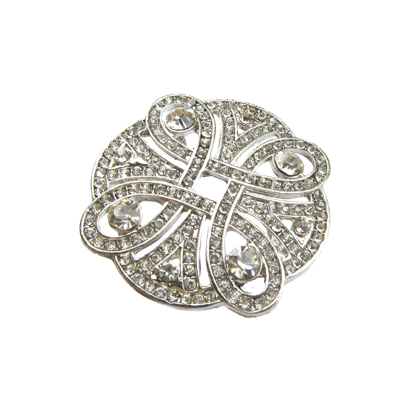 5 Art Deco Crystal Rhinestone Connectors - Wedding Hair Accessories ...