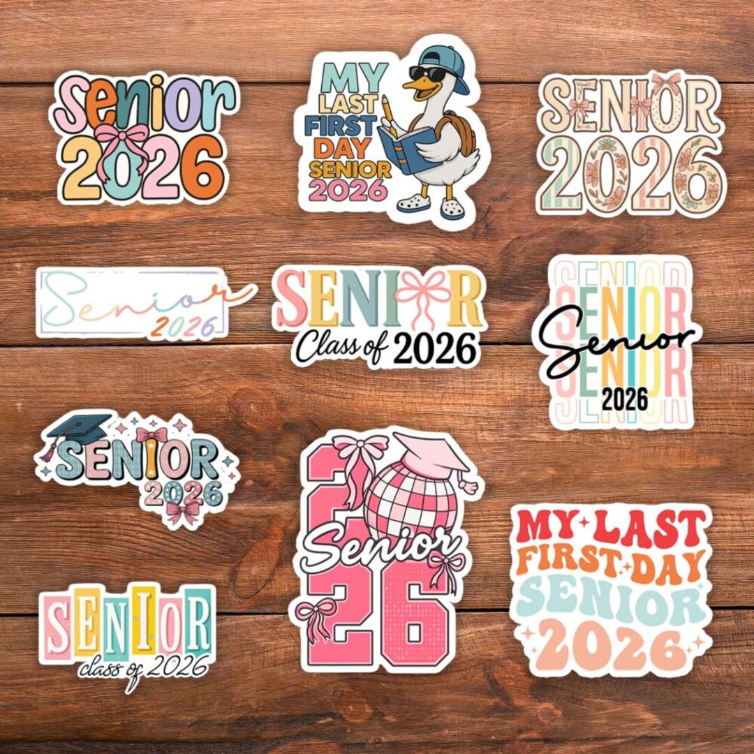 Senior 2026 Stickers | Graduation Vinyl Decals, 10 Pcs - Etsy