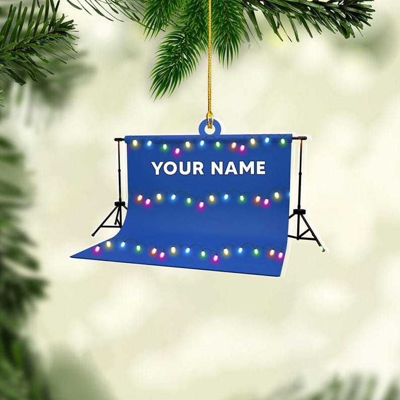 Personalized Green Screen Flat Acrylic Ornament - Custom Name ...