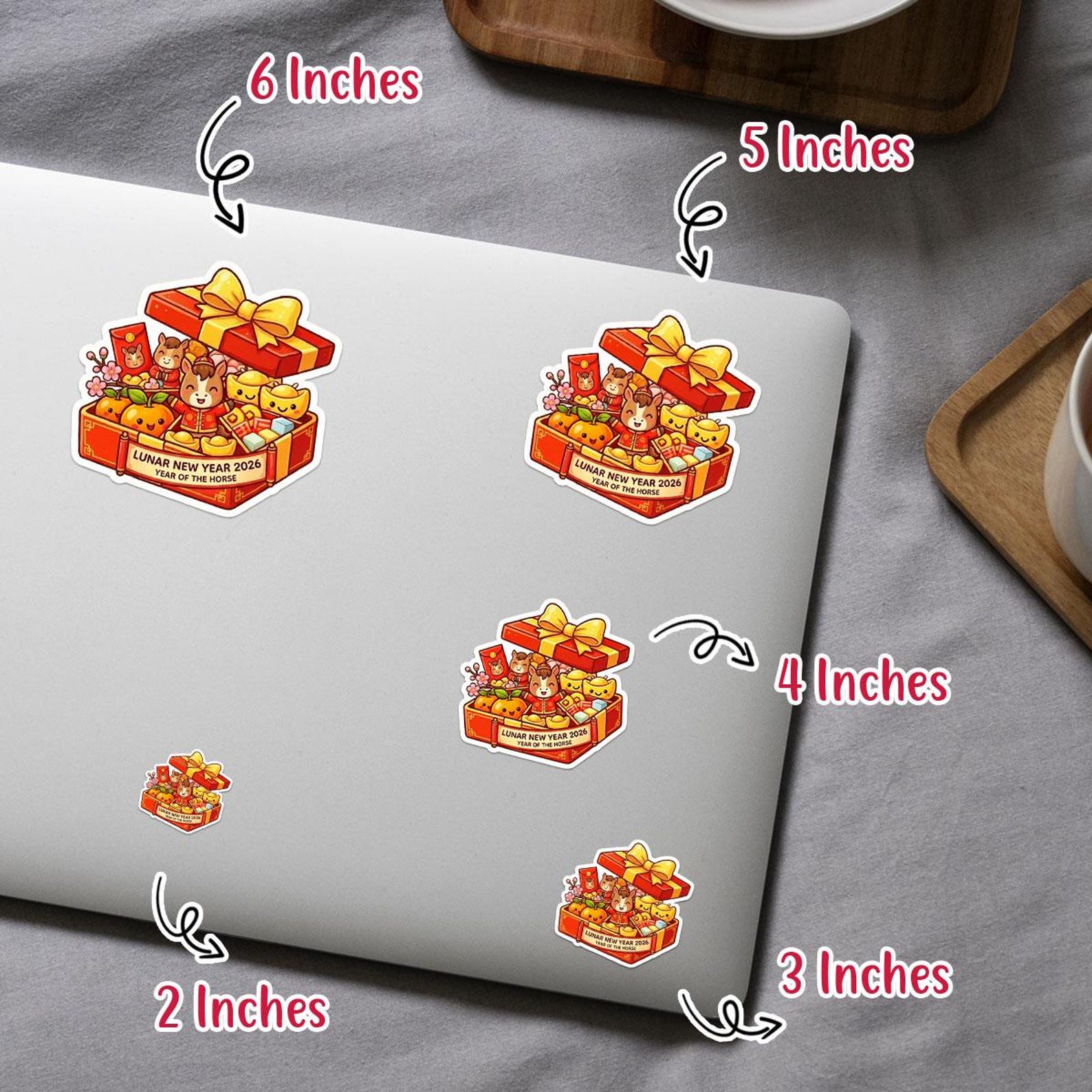 Chinese New Year Stickers, Vinyl Waterproof Stickers for Laptops - Etsy