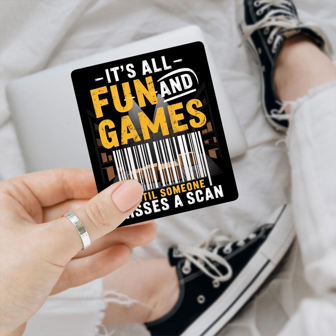 Funny Warehouse Barcode Vinyl Sticker: It’s All Fun and Games - Etsy
