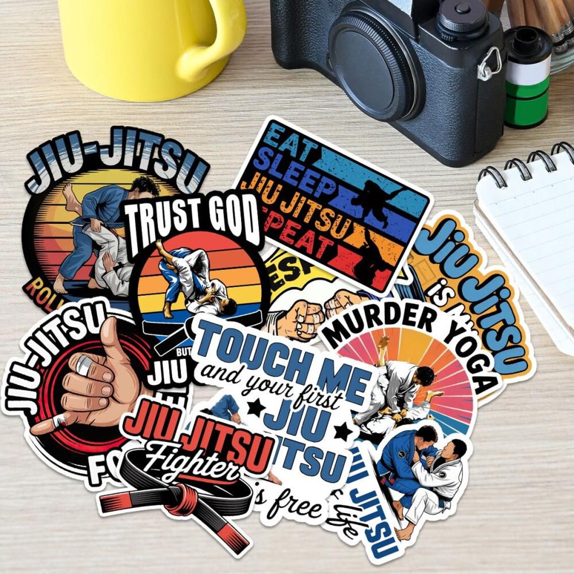 Jiu Jitsu Stickers Pack: Waterproof MMA Warrior Decals - Etsy