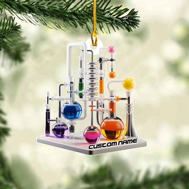 Personalized Chemistry Ornaments, Chemistry Christmas Tree Decor ...