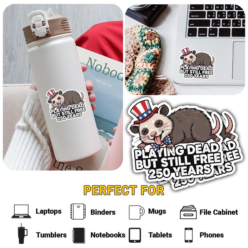 Funny Possum 4th of July Sticker, USA 250th Anniversary - Etsy