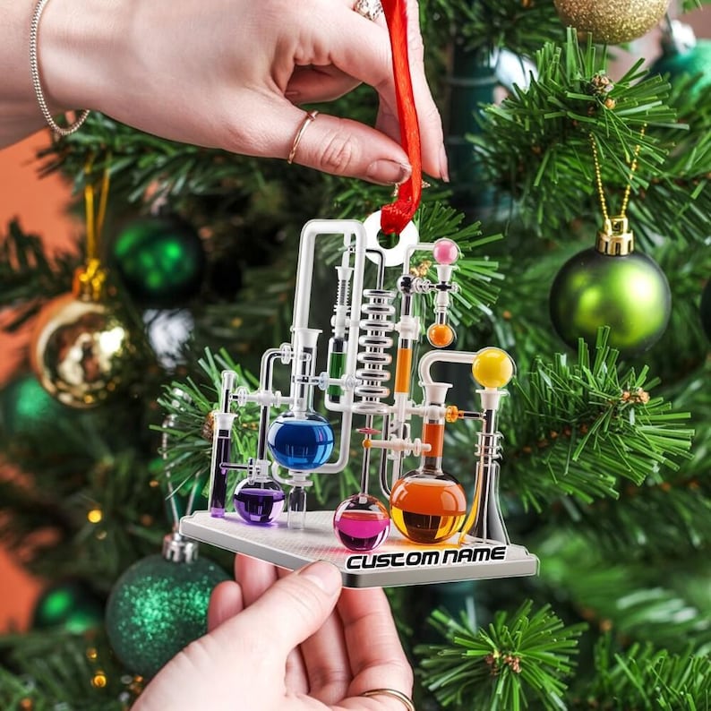 Personalized Chemistry Ornaments, Chemistry Christmas Tree Decor ...